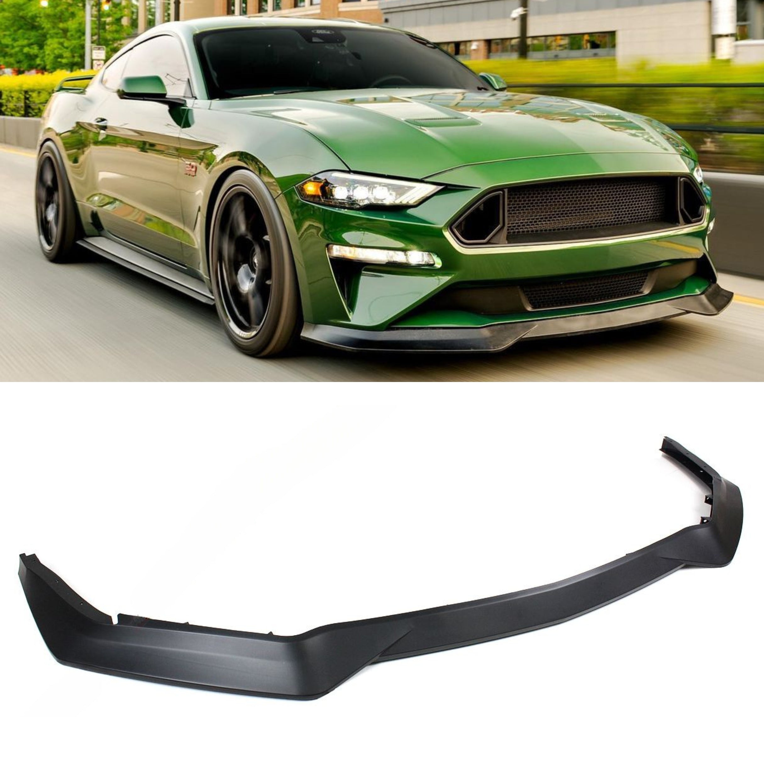 2018-2023 Ford Mustang M Style Front Bumper Chin Lip Spoiler Spiltter ...